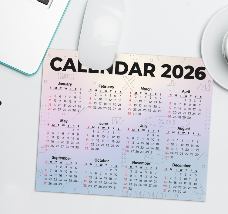 Calendar 2025 mouse mats