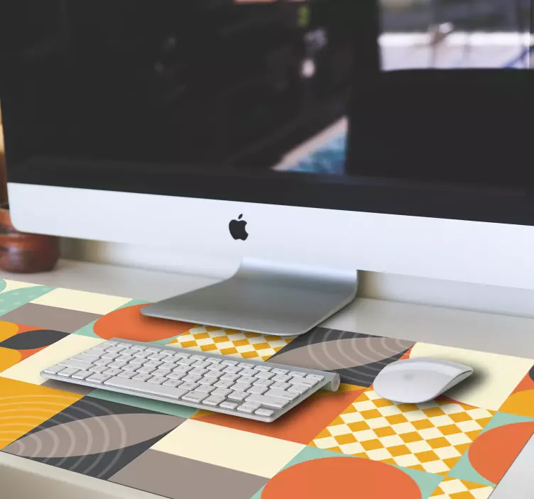 Colorful geometric shapes mouse pad with patterns - TenStickers