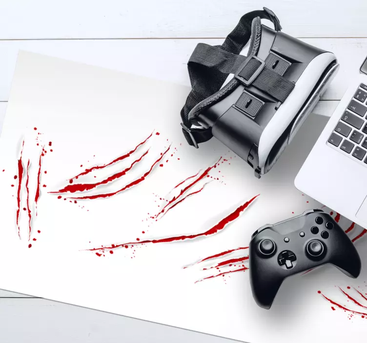 Creature claw marks gaming vinyl mouse pad - TenStickers