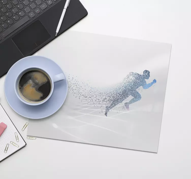 Running abstract thematic mouse mat - TenStickers