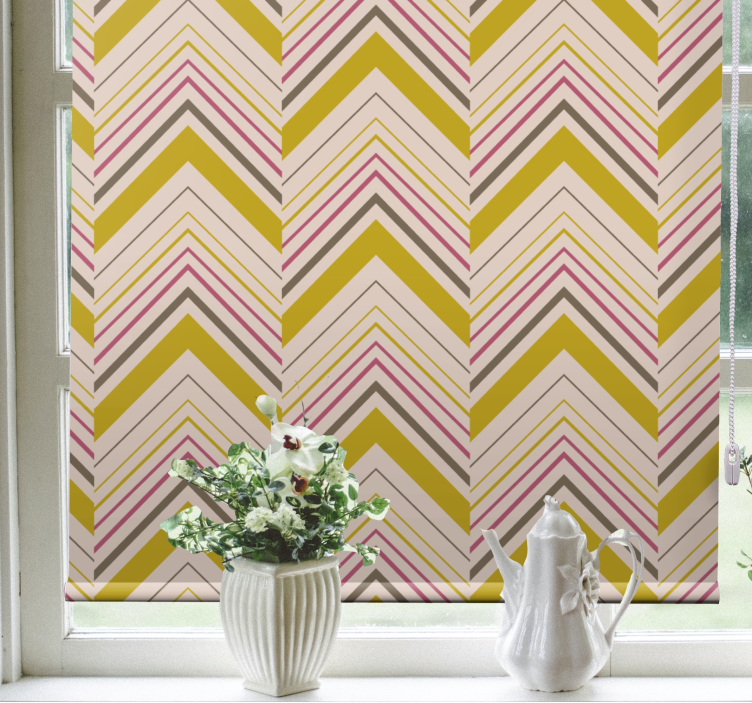 Chevron Patterned Layers pattern roller blind