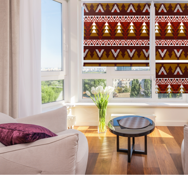 Geometric forest pattern scandinavian blind