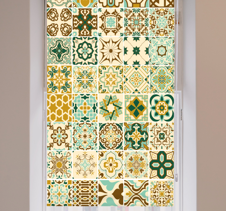 Geometric Mosaic Patterns pattern roller blind