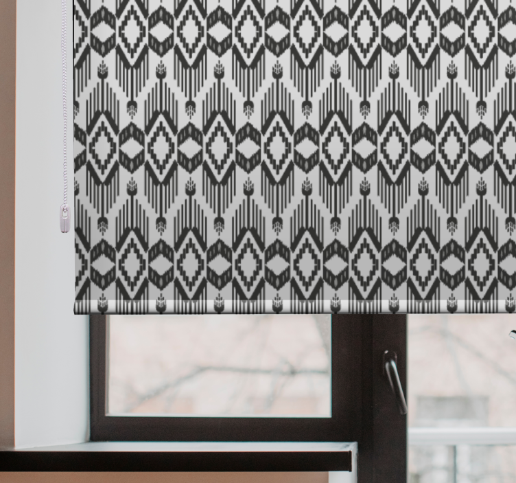 Grey geometric elements modern blind