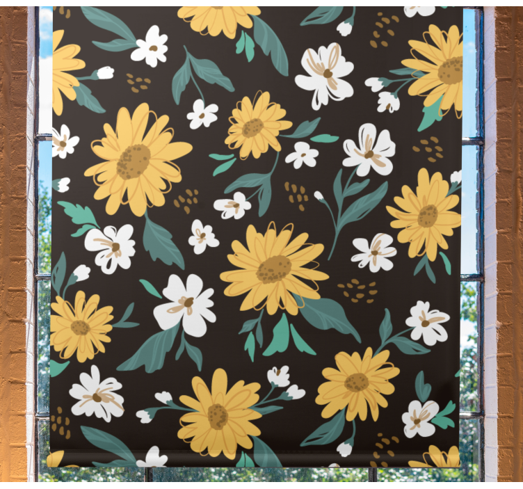 Lively Botanical Motif blind flowers