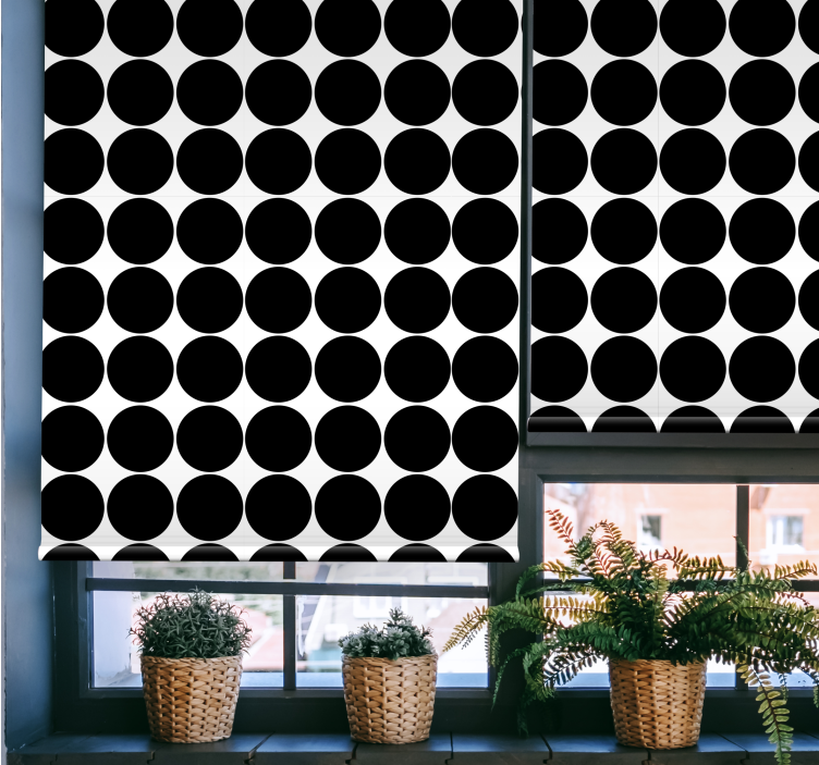 Monochrome circle pattern modern blind