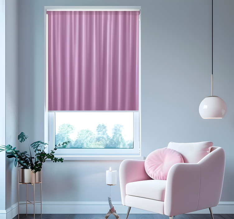 Pink wavy curtains blind