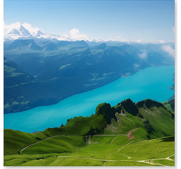 Snowy Alpine Peak mountain wall mural