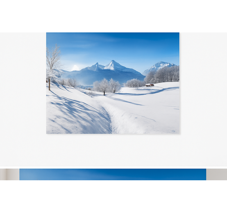 Winter Alpine Trail mountain wall mural