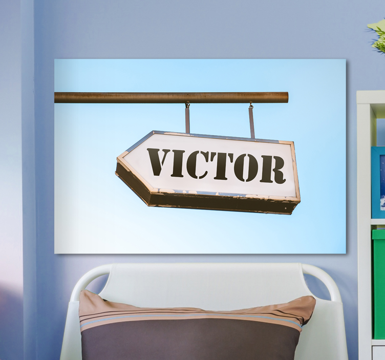Personalised sign name canvas prints - TenStickers