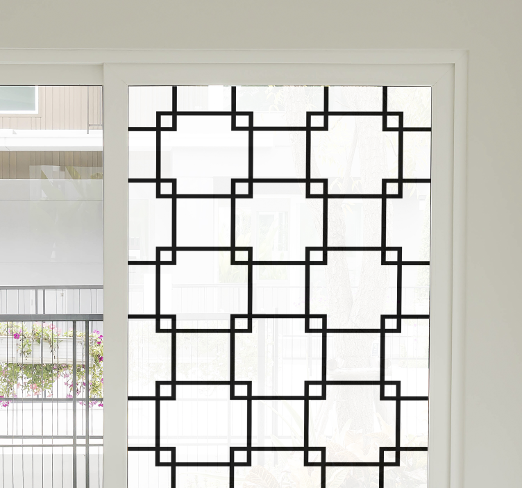 Big and small squares pattern for glass window film - TenStickers