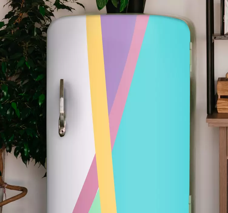 Colorful background color blocks fridge decal - TenStickers