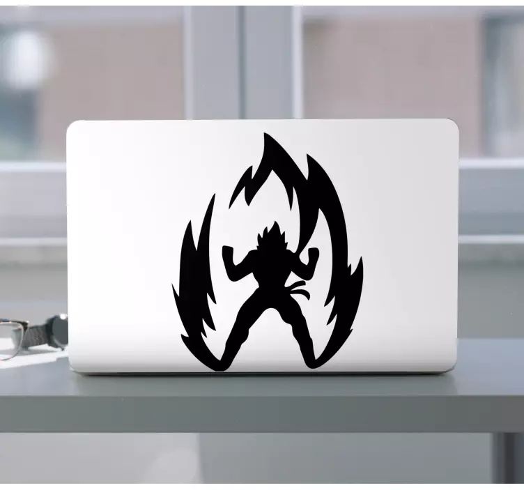 Funny Dragonball monocolor design laptop stickers - TenStickers
