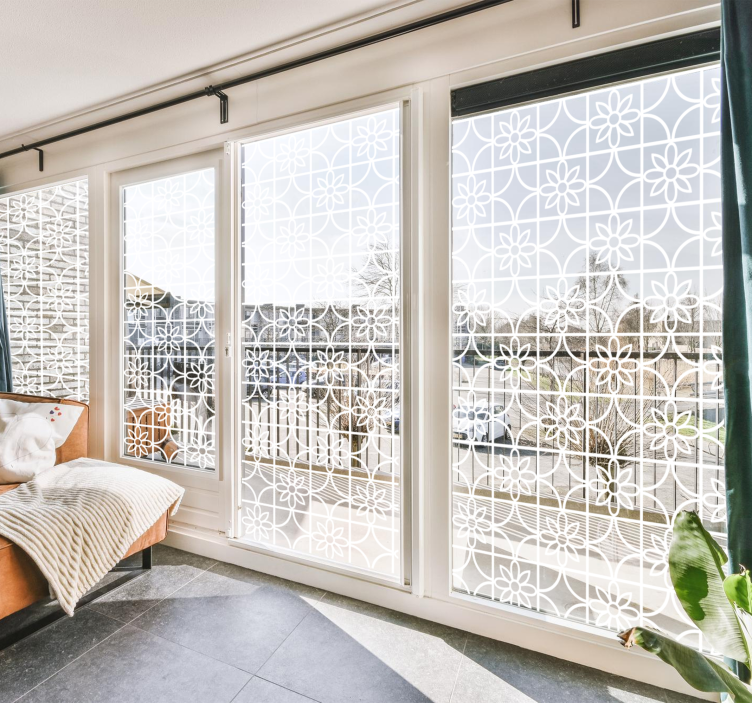 Geometric pattern window sticker