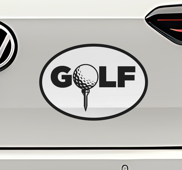 Golf text sports car sticker