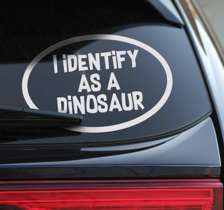I identify as car sticker