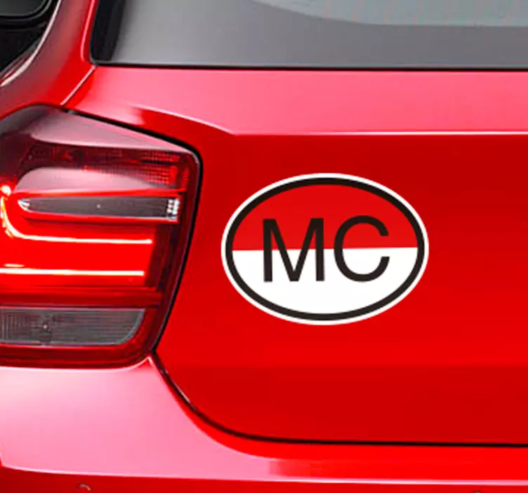 Monaco flag Car Decal - TenStickers