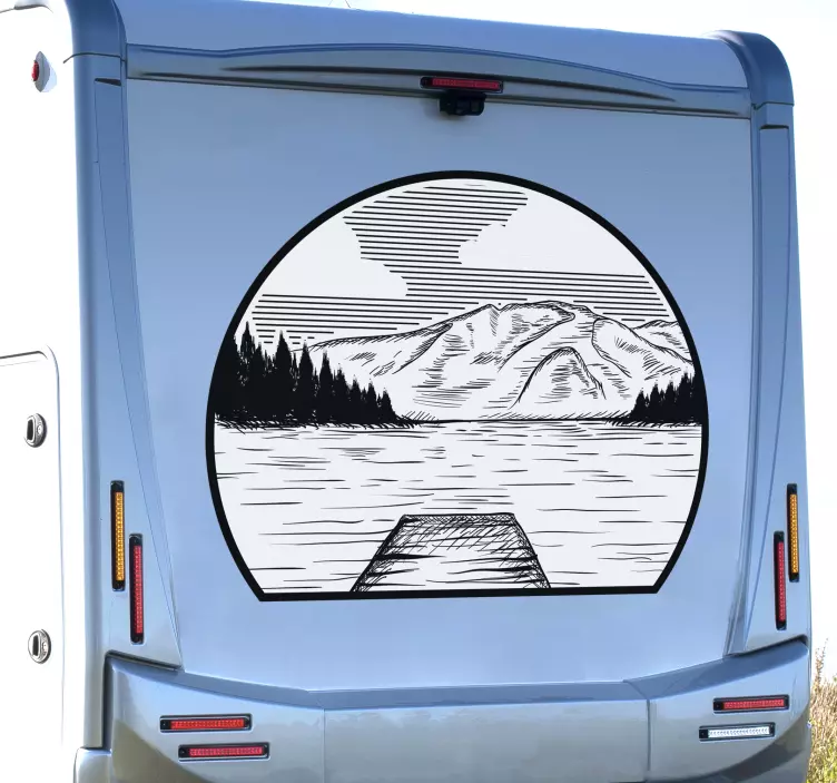 Motorhome pine lake Caravan decals - TenStickers