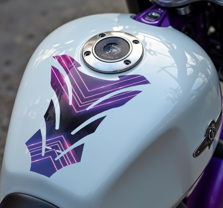 Neon motorcycle sticker