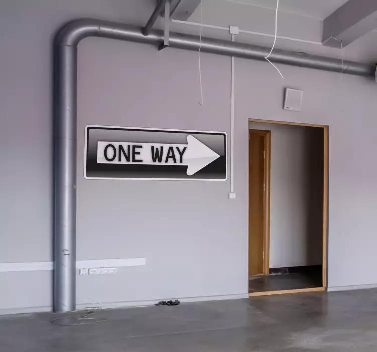 One Way Decorative Sticker - TenStickers