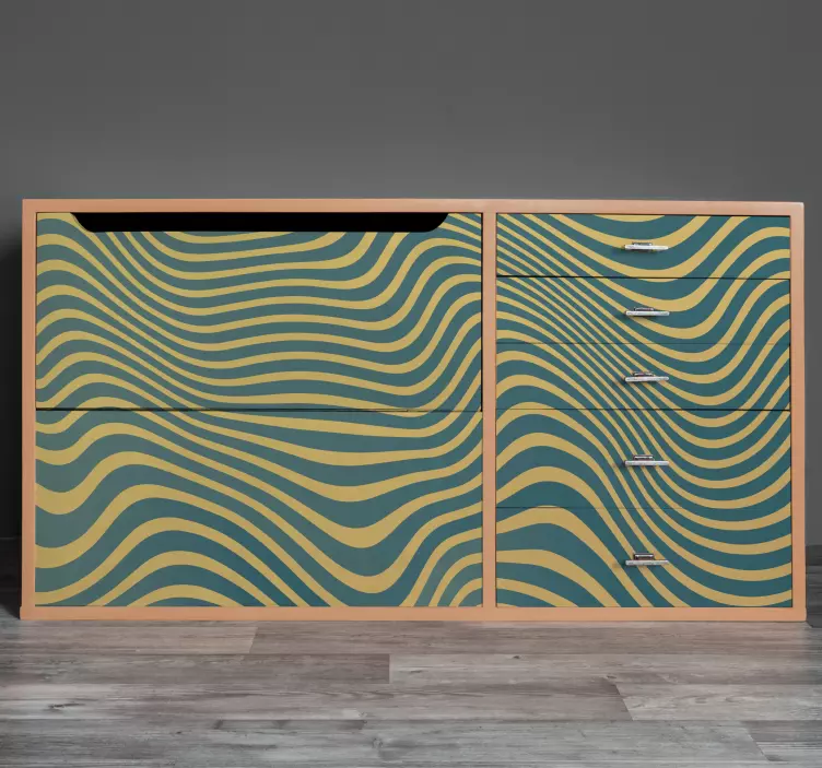 Retro lines decals for furniture - TenStickers