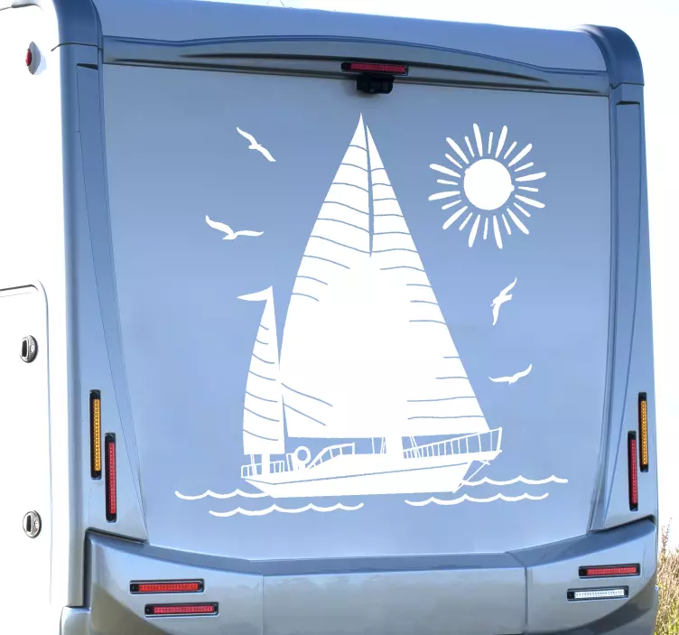 Sailing Motorhome nautical sticker - TenStickers