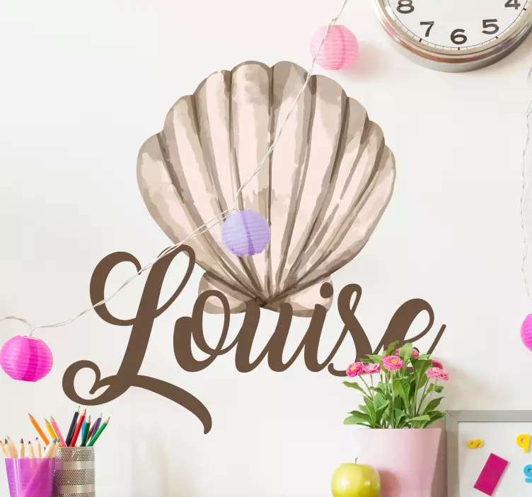 seashell with name Seashell Stickers - TenStickers