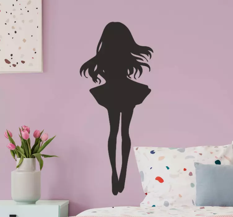 Silhouette of Female Figure character sticker