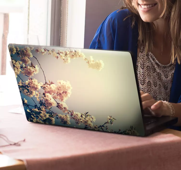 Spring blooming laptop skin decal - TenStickers