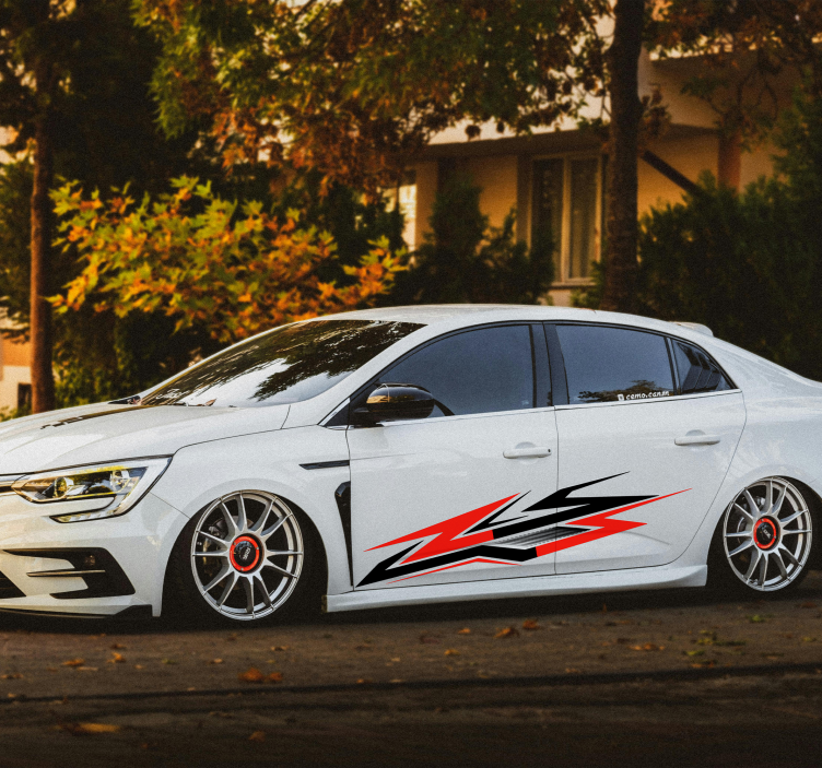 Two-tone side race style car sticker