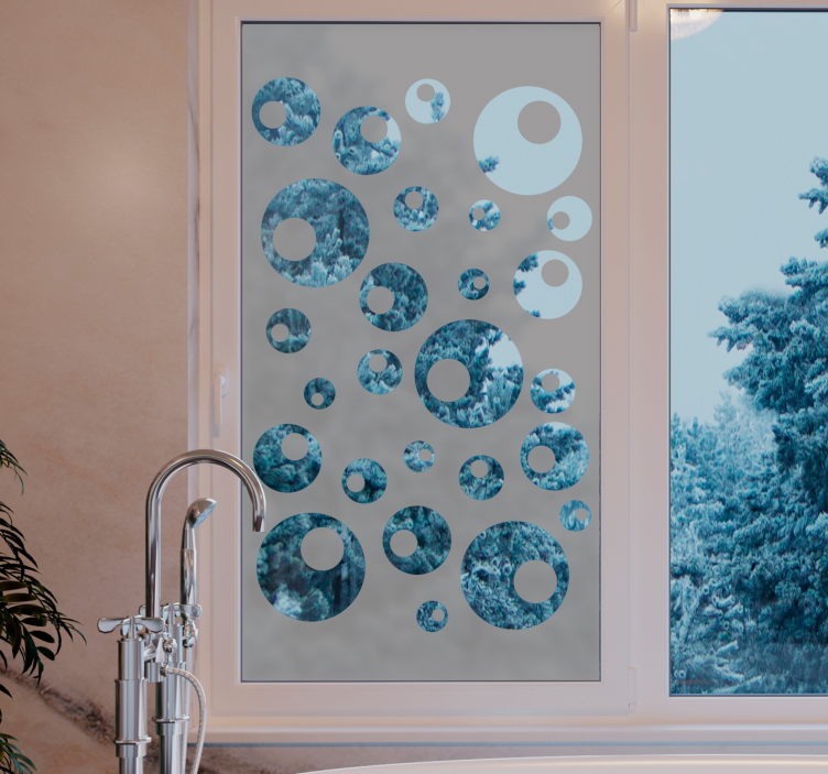 Water pearls window decal - TenStickers