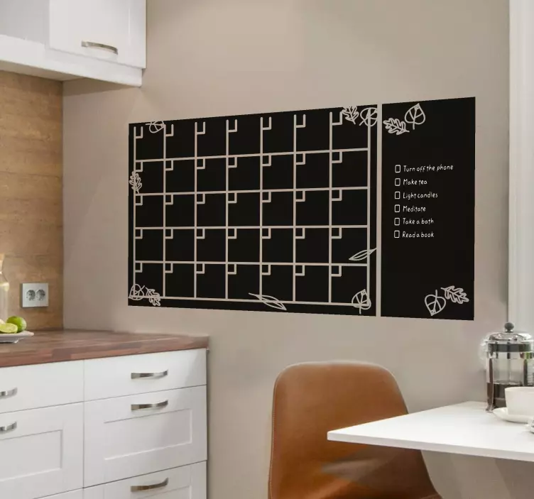 Weekly Planner and Notes chalkboard wall sticker - TenStickers