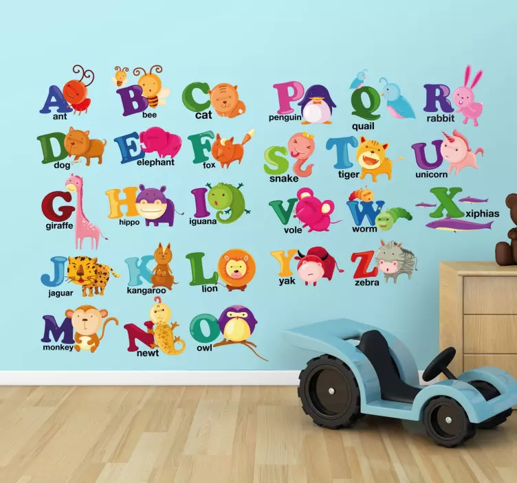 Printable Alphabet Wall Decals Alphabet Wall Stickers Vinyl Alphabet