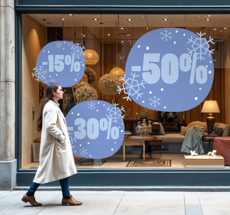 Winter discount sales sticker