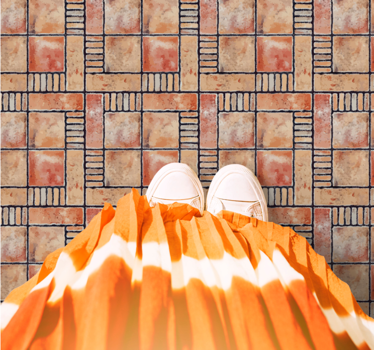 CROSS-HATCHED PATTERNS tile vinyl carpet