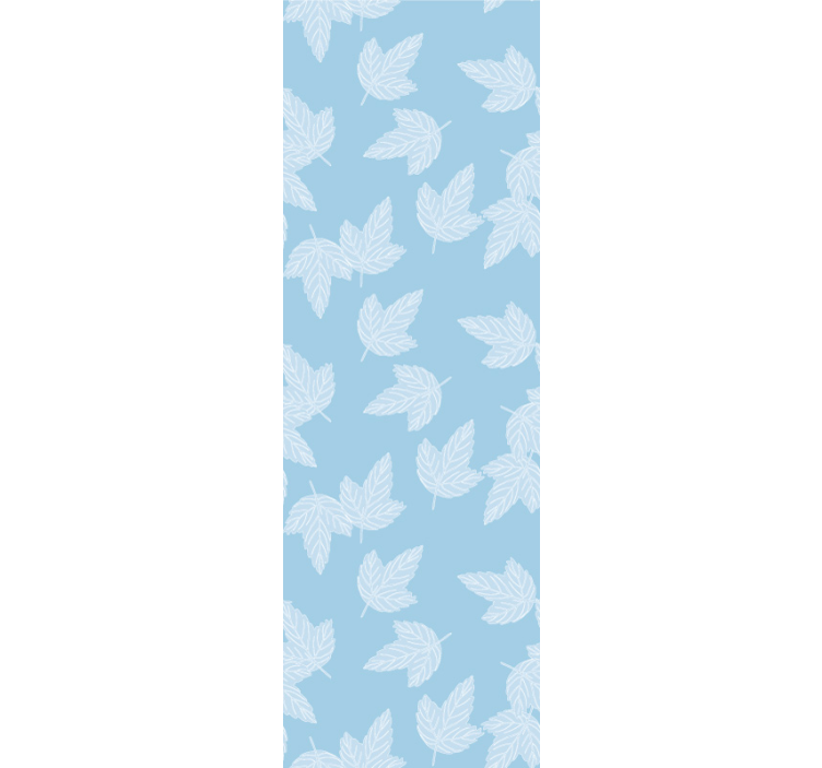 Soft blue pattern leaves wallpaper