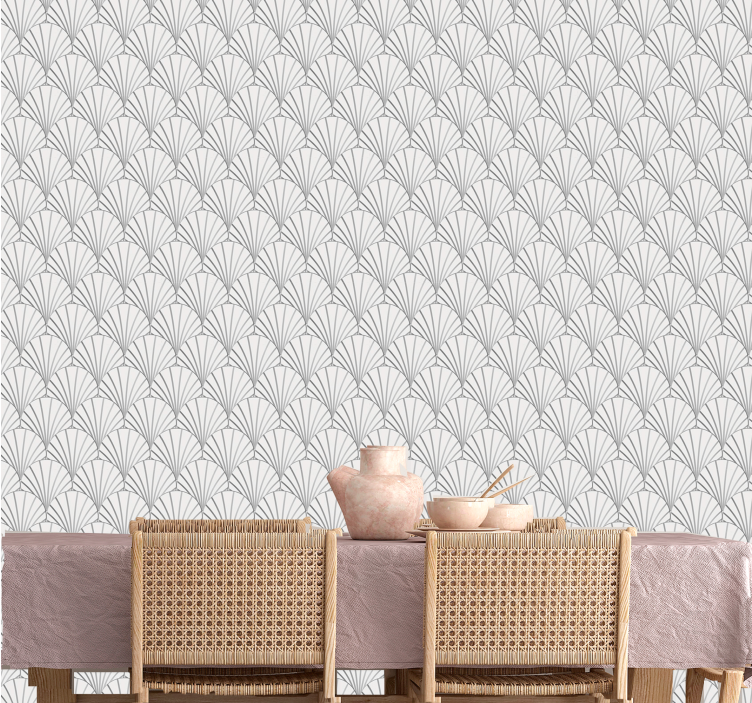 Elegant Fan Pattern tiles wallpaper