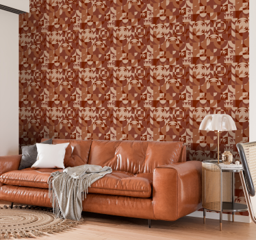 Terracotta Wallpaper - Rustic Elegance - TenStickers